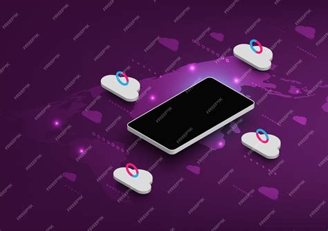 Premium Vector 3d Cloud And Mobile Phone Cloud Computing