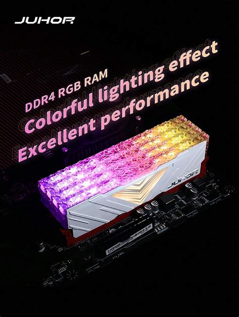 JUHOR Memorial Ram RGB DDR4 8GBX2 16GBX2 3200MHz 3600MHz DDR4 RGB DIMM Ram Dual Channel Desktop