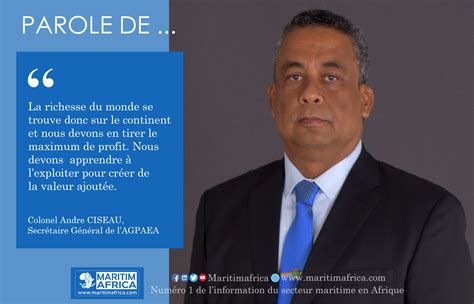 Parole Du Colonel Andre Ciseau Secrétaire Général De Lagpaea Maritimafrica