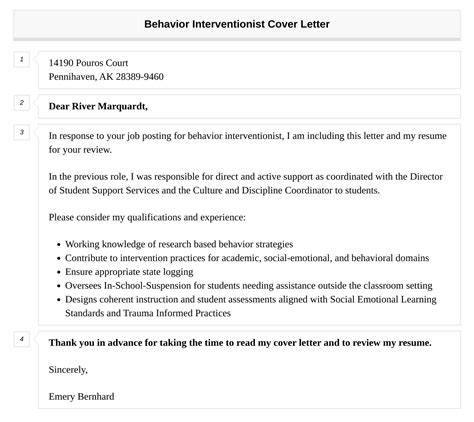Behavior Interventionist Cover Letter Velvet Jobs