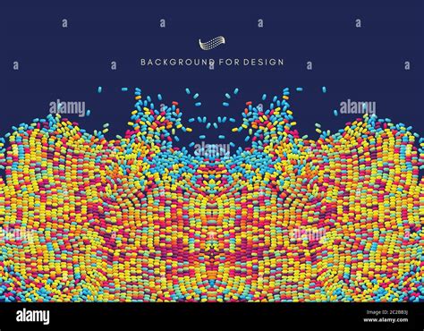 Irregular Array Or Matrix Of Random Ovals Background Breaking Down