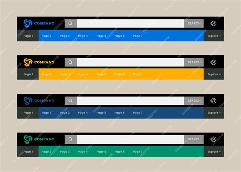 Premium Vector Website Header Modern And Minimalist Ui Ux Concept