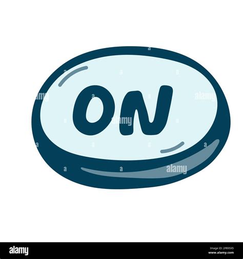 On And Off Toggle Switch Buttons With Lettering Modern Devices User Interface Mockup Or Template