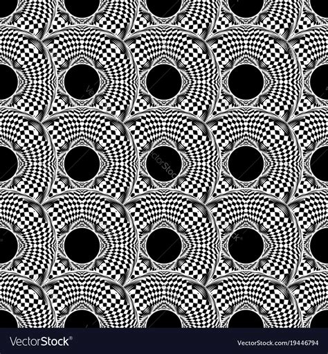 Design Seamless Monochrome Circle Pattern Vector Image