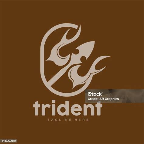 트라이던트 로고 우아하고 심플한 미니멀리스트 디자인 제우스 신 무기 벡터 템플렛 일러스트레이션 심볼 아이콘 0명에 대한 스톡 벡터 아트 및 기타 이미지 Istock