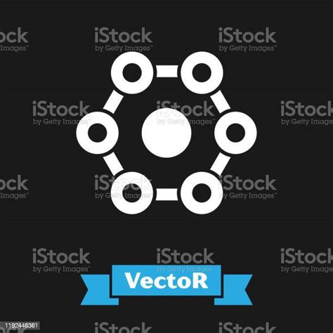 검정 색 배경에 격리 된 흰색 화학 식 수식 아이콘입니다 혁신 의학 건강 연구 및 과학을위한 추상 육각형 벡터 일러스트레이션 0명에 대한 스톡 벡터 아트 및 기타 이미지