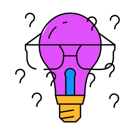 Think Light Bulb Icon Color Illustration 49823155 Vector Art At Vecteezy
