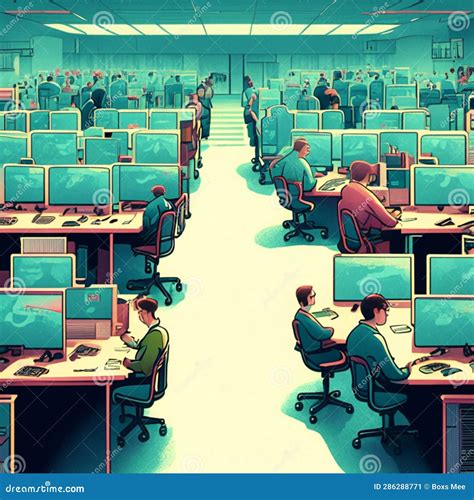 Security Guard Monitoring Modern Cctv Cameras In Surveillance Room 3d