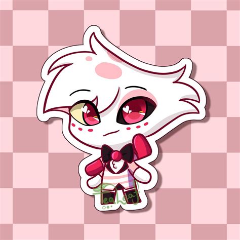 Angel Dust Chibi Stickers Hazbin Hotel Etsy