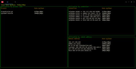 display network bandwidth utilization using bandwhich tool ostechnix