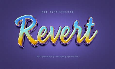 premium psd revert editable text effect