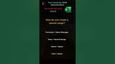 How Do You Create A Named Range Exceltips Exceltricks Excelquiz