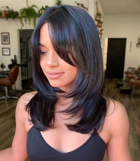 Shoulder Length Hairstyles For Black Women With Bangs