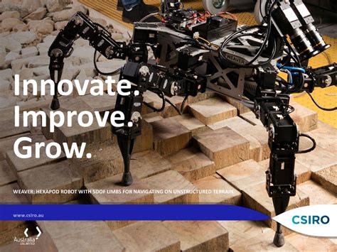 Innovate Improve Grow Weaver Hexapod Robot With 5dof Limbs For