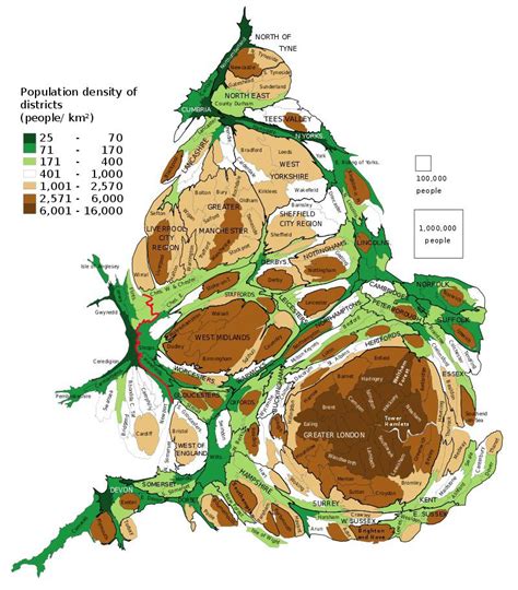 Population Density In England By District R MapPorn