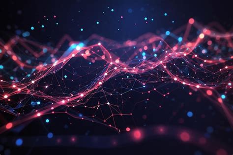 Premium Ai Image Abstract Plexus Background With Connected Lines And Dots Wave Flow Plexus