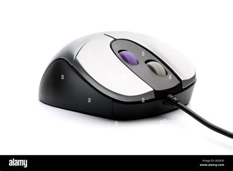 computer mouse with two whell gray and black colors on white background