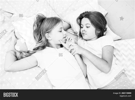 Girls Relaxing On Bed Image And Photo Free Trial Bigstock