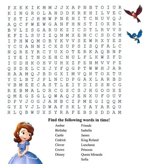 Disneys Sofia The First Word Search Weather Words Word Find Disney Princes