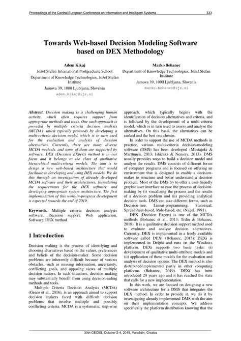 pdf towards web based decision modeling software based on dex methodology