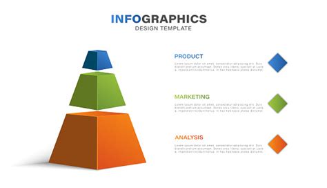 벡터 피라미드 인포 그래픽 다이어그램 차트 삼각형 그래프 프리젠 테이션 3개 부분으로 구성된 비즈니스 타임라인 개념 0명에 대한 스톡 벡터 아트 및 기타 이미지 Istock
