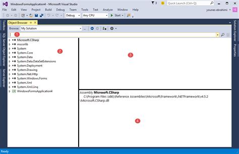 آموزش برنامه نویسی Object Browser در سی شارپ