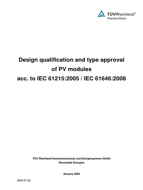 Iec 61215 Pdf Photovoltaics Solar Panel