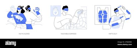 Tactile Virtual Reality Isolated Cartoon Vector Illustrations Se Stock Vector Image And Art Alamy