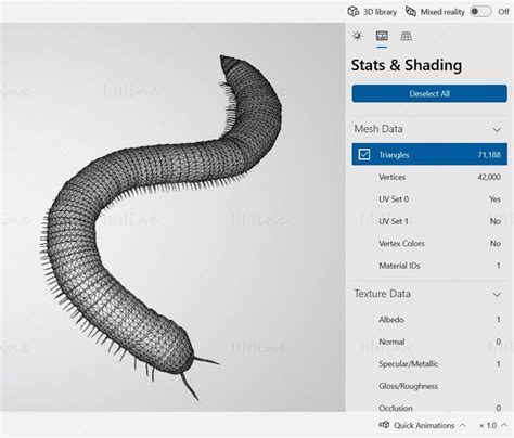 Millipede 3d Printing Model