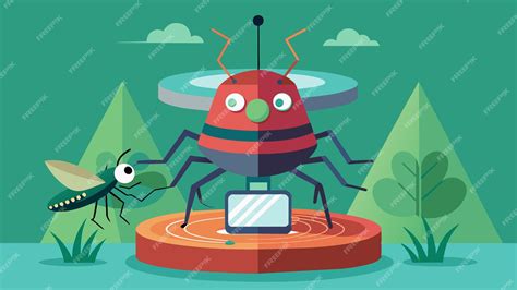Premium Vector An Illustration Of A Smart Pest Equipped With Sensors That Detect And Record