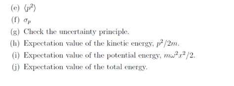 Solved This Problem Set Is On The Harmonic Oscillator The Chegg Com