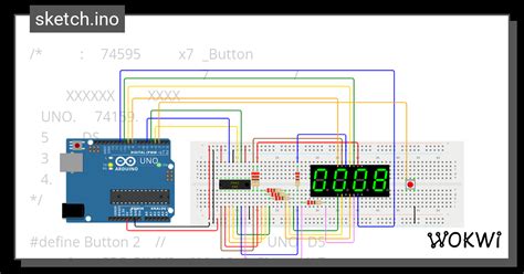 SEVSEG BUTTON Wokwi ESP STM Arduino Simulator