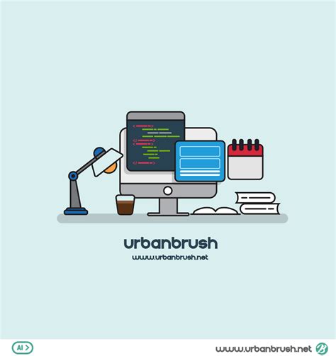 코딩 일러스트 Ai 무료다운로드 Free Coding Download 어반브러시