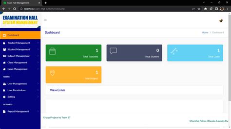 Github Princestilesmini Project Exam Hall Management System
