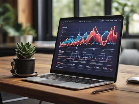 Premium AI Image Image Of A Laptop Computer With Marketing Statistics Graphs