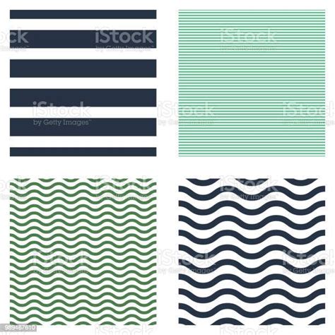 패턴 스트라이프 원활한 세트 벽지 직물 인쇄를 위해 디자인 하 고 종이 포장 갈매기표 수장에 대한 스톡 벡터 아트 및 기타 이미지 갈매기표 수장 개체 그룹 고풍스런