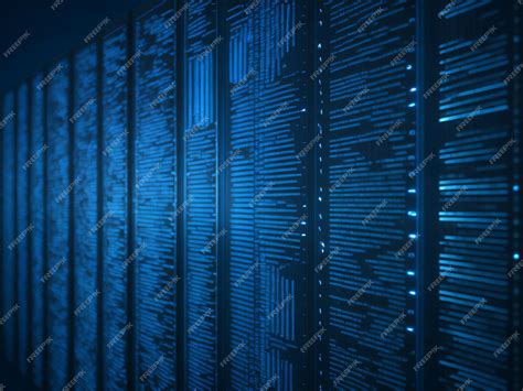 premium photo blue digital binary data on computer screen background