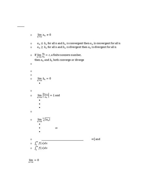 Convergence Tests Pdf Language Arts And Discipline Teaching Methods