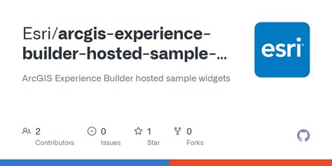 Github Esriarcgis Experience Builder Hosted Sample Widgets Arcgis