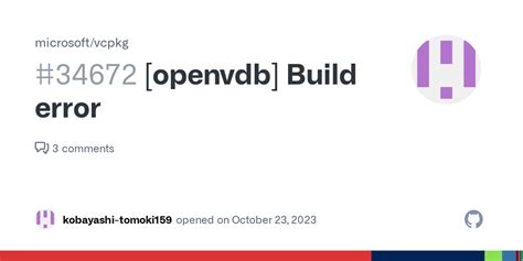 Openvdb Build Error · Issue 34672 · Microsoftvcpkg · Github