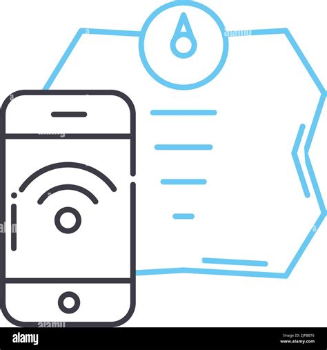 Gesture Recognition Controller Line Icon Outline Symbol Vector Illustration Concept Sign