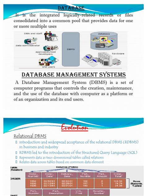 Evolution Of Dbms