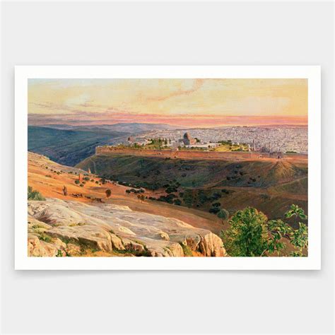 Edward Learjerusalem From The Mount Of Olivesart Printsvintage Art