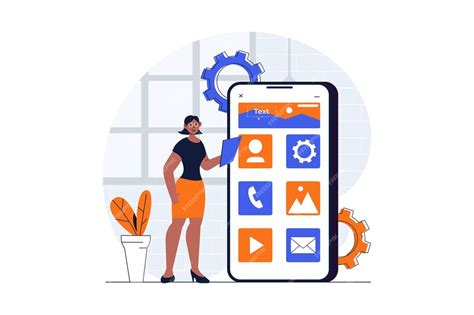Premium Vector Ui Ux Development Web Concept With Character Scene