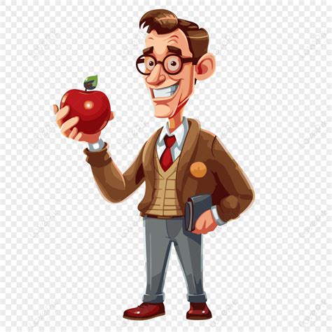 Profesor De Manzana Vector Un Tenencia Tenencia Png Imágenes Gratis
