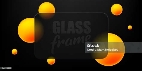 Glassmorphism Frame Background Glassmorphic Border Shape With Orange