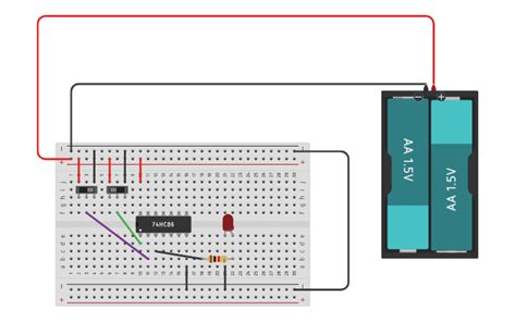 Circuit Design Xor Gate Tinkercad