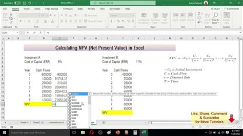 Learn Microsoft Excel On Linkedin Calculate Npv In Excel