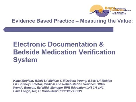 Evidence Based Practice Measuring The Value Electronic Documentation