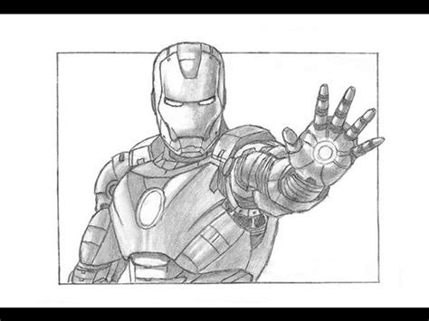 iron man pencil drawing